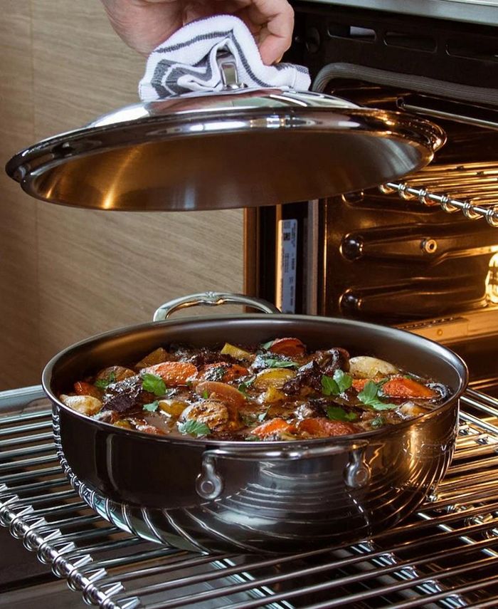 Hestan NanoBond Titanium Stainless Steel 5-Quart Dutch Oven with Dome ...