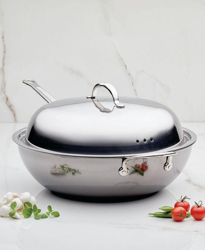 Hestan NanoBond Titanium Stainless Steel 14" Chefs Pan with Helper ...