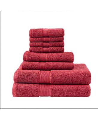 Home Outfitters 100% Cotton 8 Pcs Bath Towel Set , Absorbent, Bathroom ...