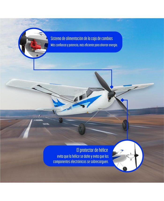 Top Race Electric RC Plane with 3 Channels and Propeller Saver Upgrade ...