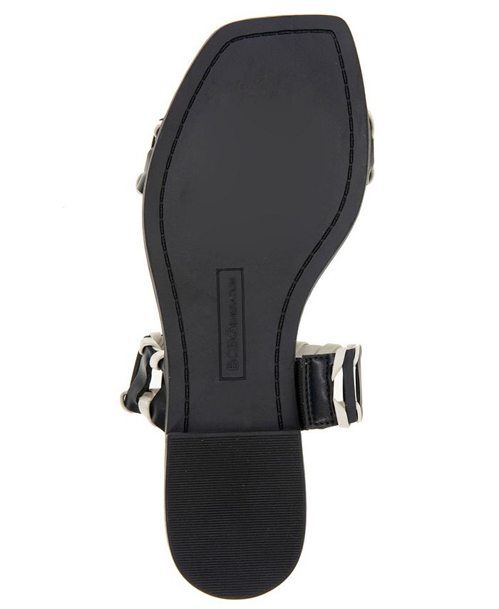 BCBGeneration Women's Lemah Woven Double Band Slide Flat Sandals - Macy's