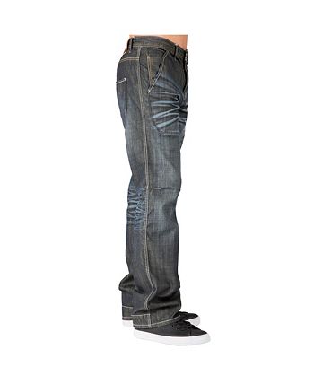Level 7 Men's Relaxed Straight Premium Jeans Vintage-like Whisker ...