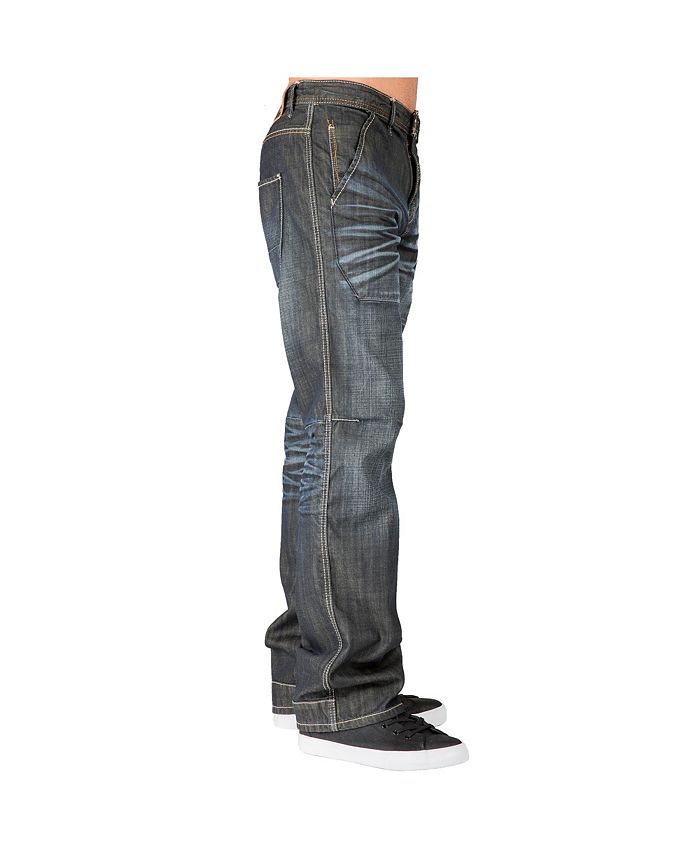 Level 7 Men's Relaxed Straight Premium Jeans Vintage-like Whisker ...