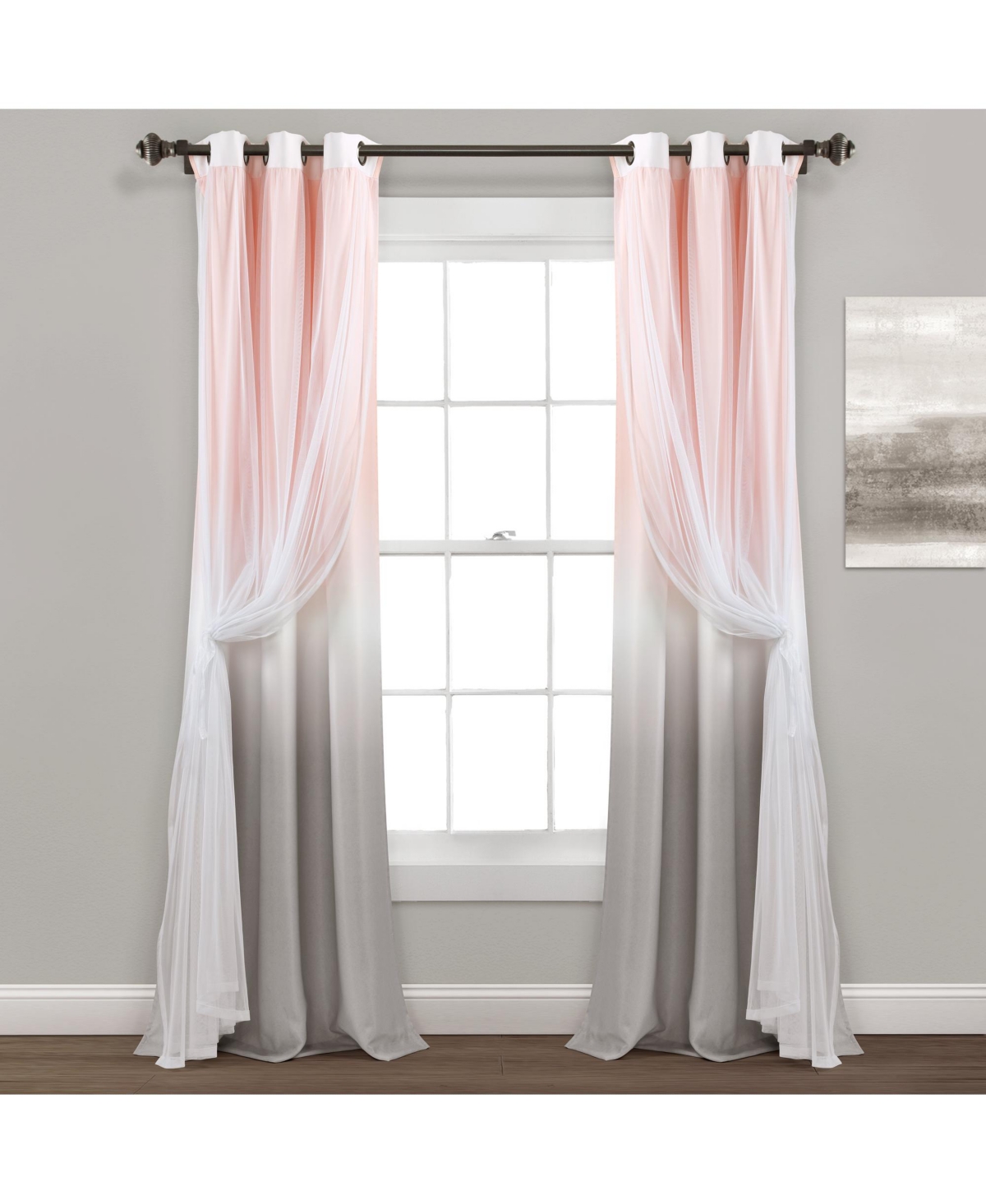 Click here for Umbre Fiesta Grommet Sheer/ Printed Light Filterin... prices