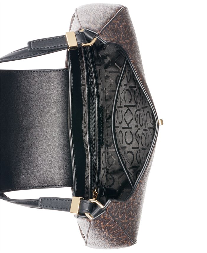 Calvin Klein Becky Signature Turnlock Shoulder Bag - Macy's