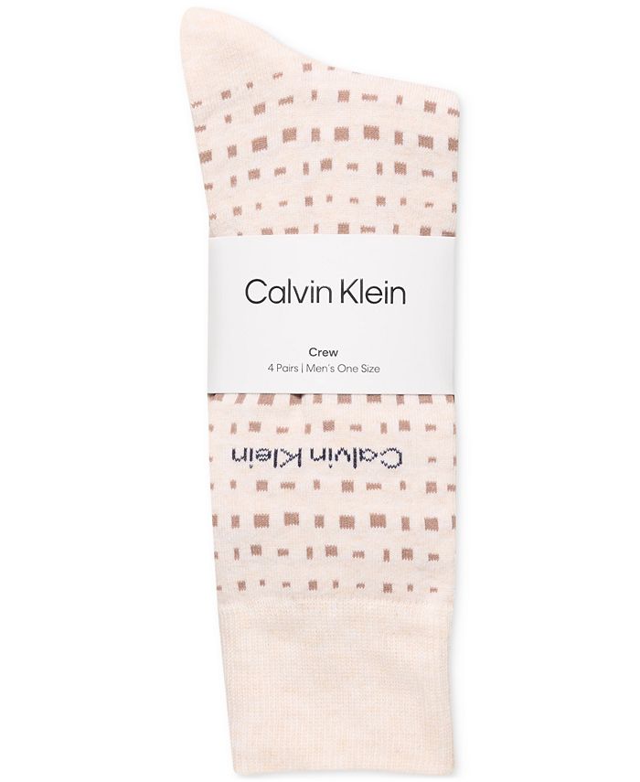 Calvin Klein Men's Crew Length Dress Socks, Assorted Patterns, Pack of ...