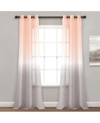 Umbre Fiesta Sheer Window Curtain Panels - Macy's