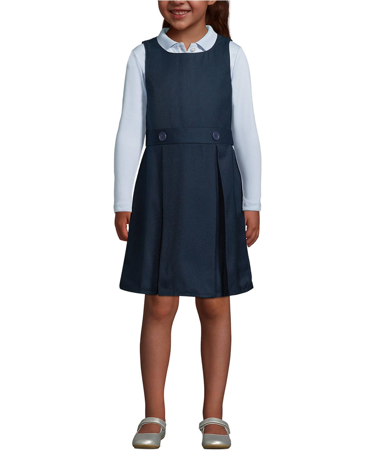 Click here for Lands End Little Girls Jumper Top of Knee - Classi... prices