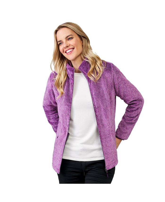 Free Country Women's Outbound Heather Butter Pile Fleece Jacket - Macy's