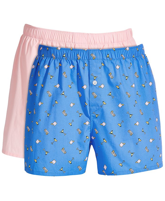 Club Room Men's 2-Pk. Regular-Fit Cotton Boxers, Created for Macy's ...