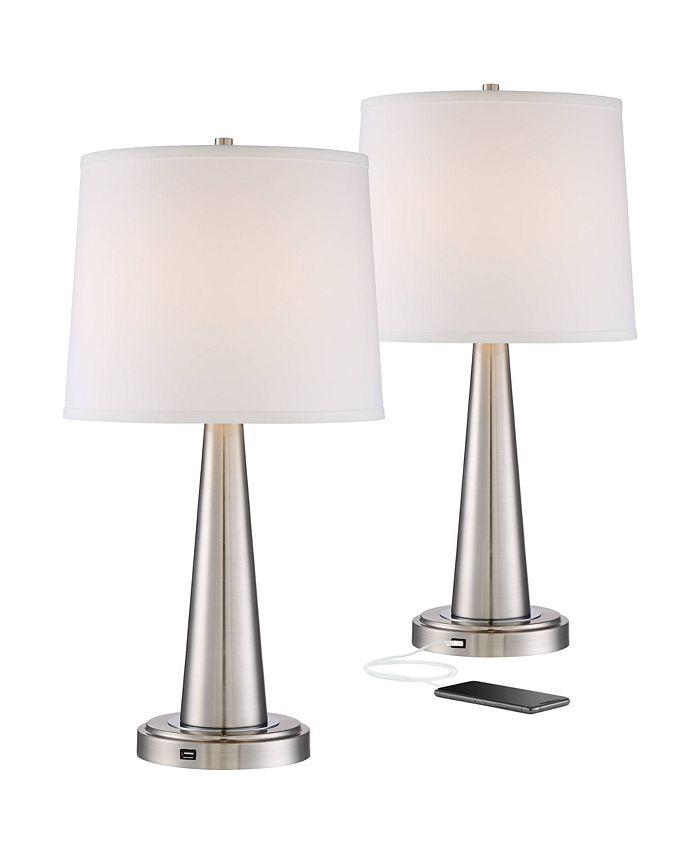 360 Lighting Karla Modern Table Lamps 25" High Set of 2 with Hotel ...