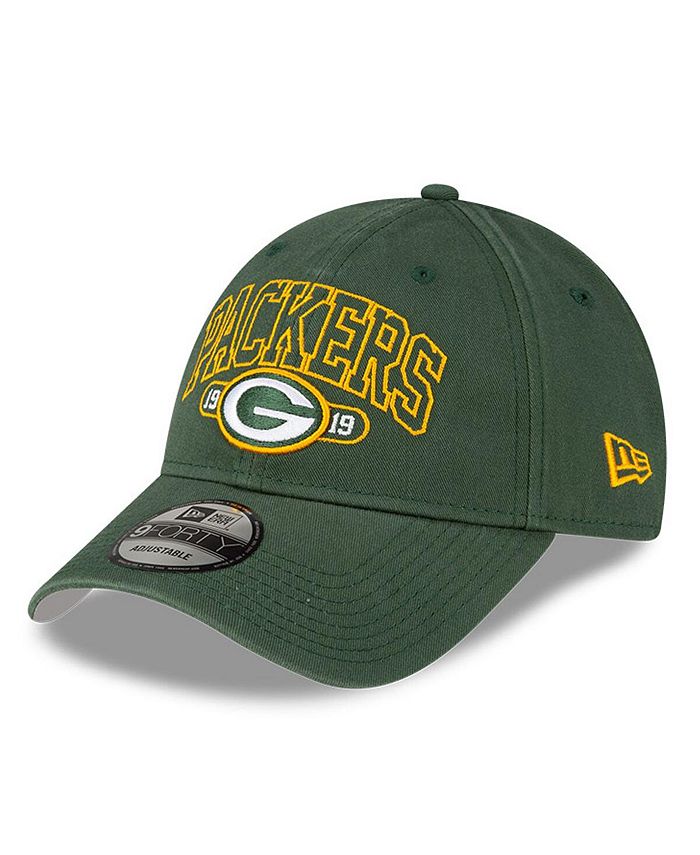 New Era Men's Green Green Bay Packers Outline 9FORTY Snapback Hat - Macy's