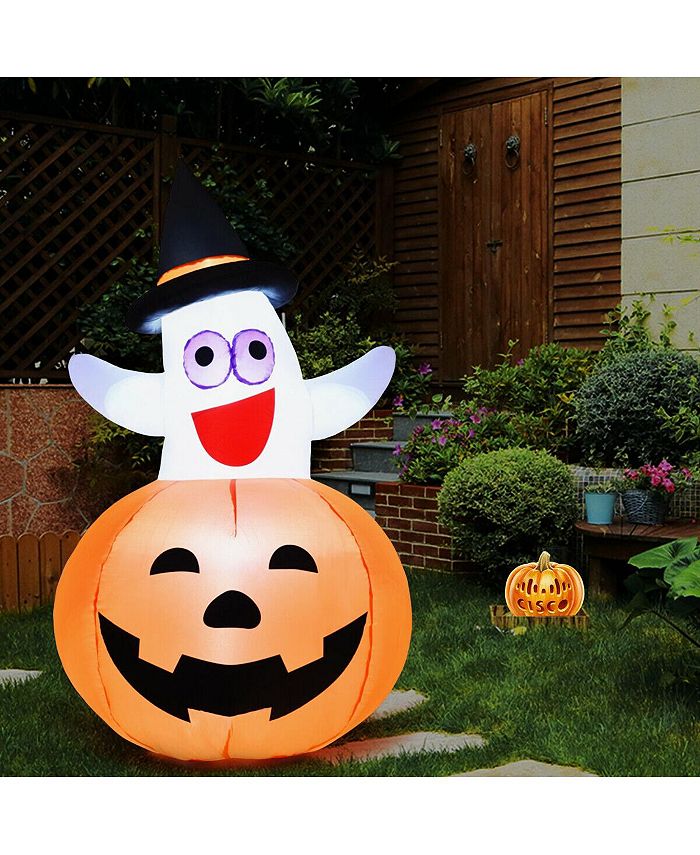 Slickblue 5 Feet Halloween Blow-up Inflatable Ghost with LED Bulb - Macy's