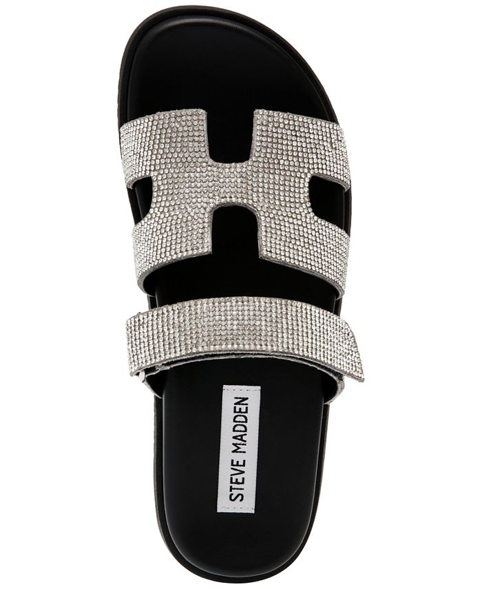 Steve Madden Women's Mayven-R Rhinestone Slide Sandals - Macy's
