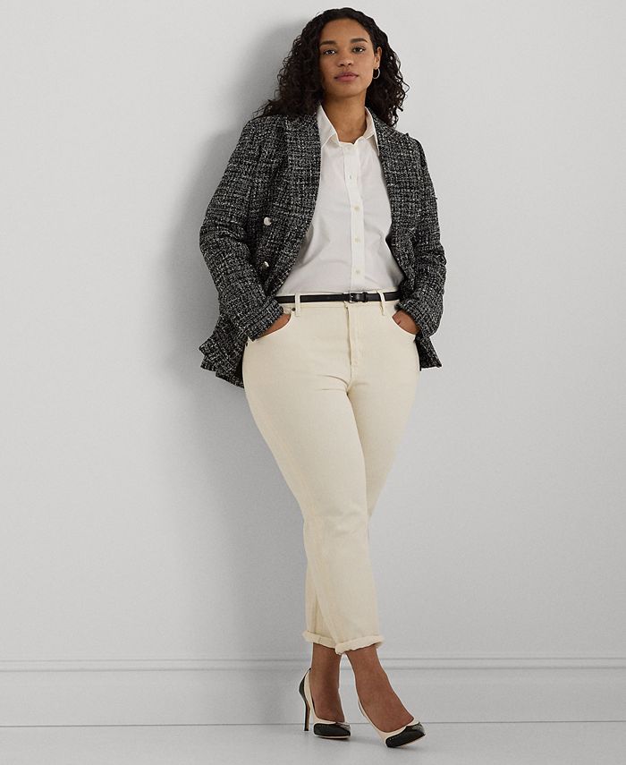 Lauren Ralph Lauren Plus Size Mid-Rise Tapered Ankle Jeans - Macy's