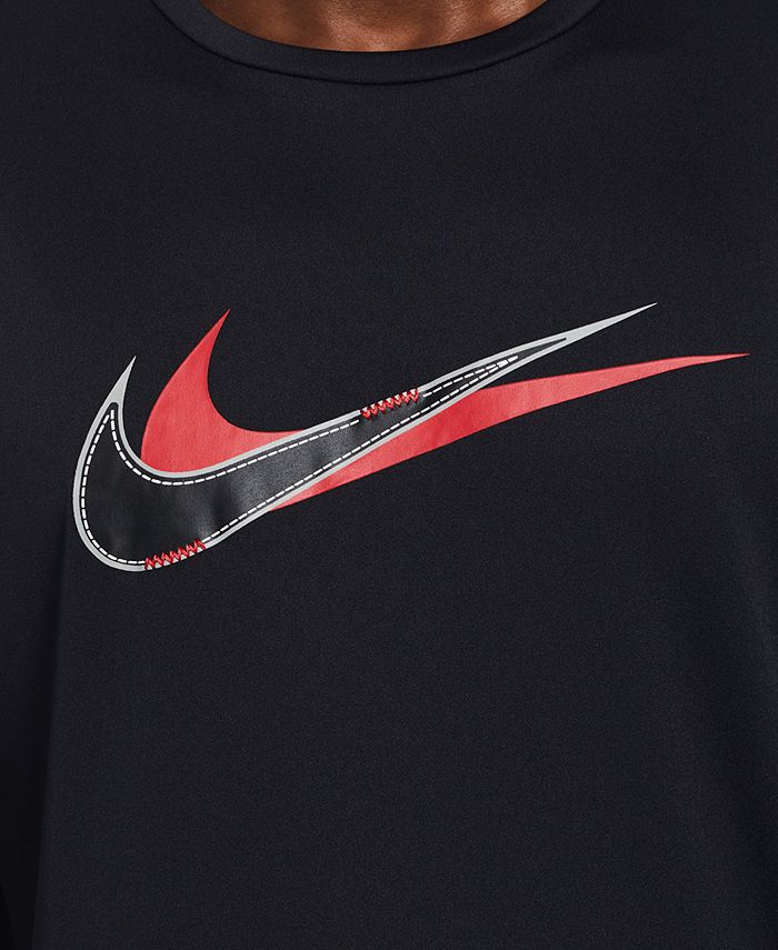 Nike Men's Stacked Swoosh Printed Hydroguard Rash Guard - Macy's
