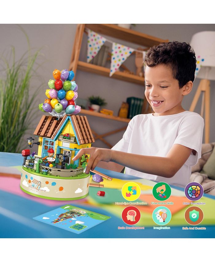 Contixo Flying Balloons Building Block Set With Music Box - 528 Pcs ...