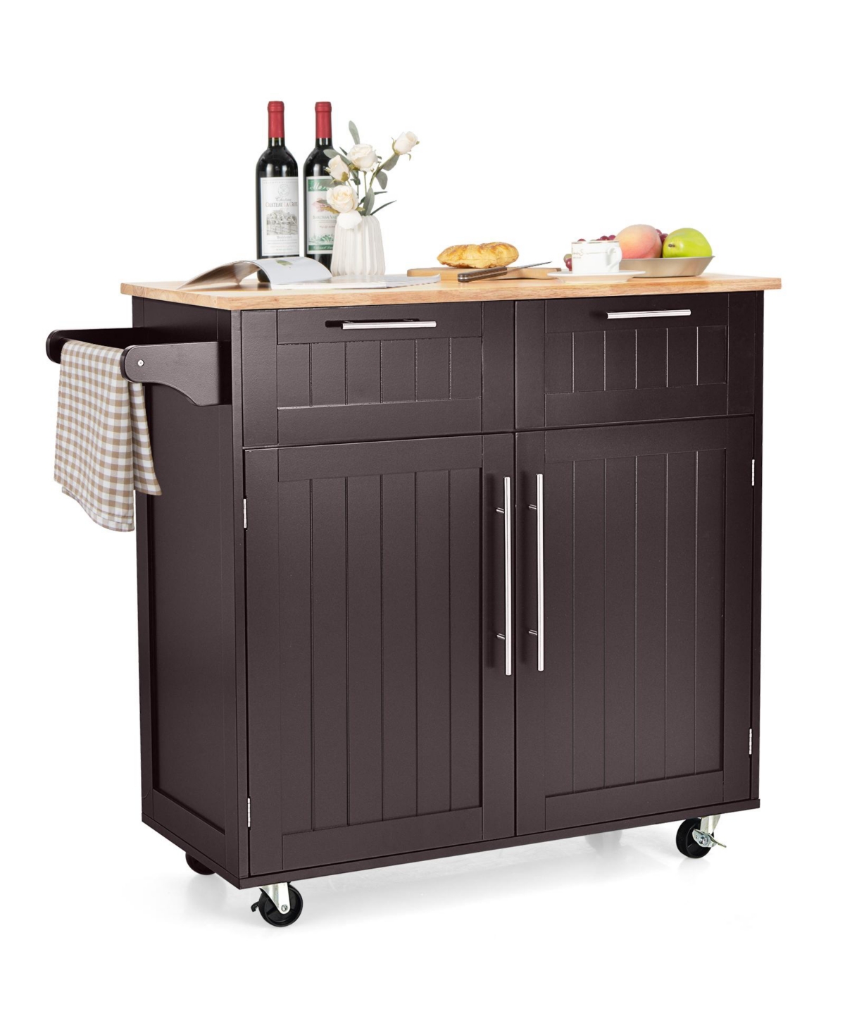 Click here for Heavy Duty Rolling Kitchen Cart with Tower Holder... prices