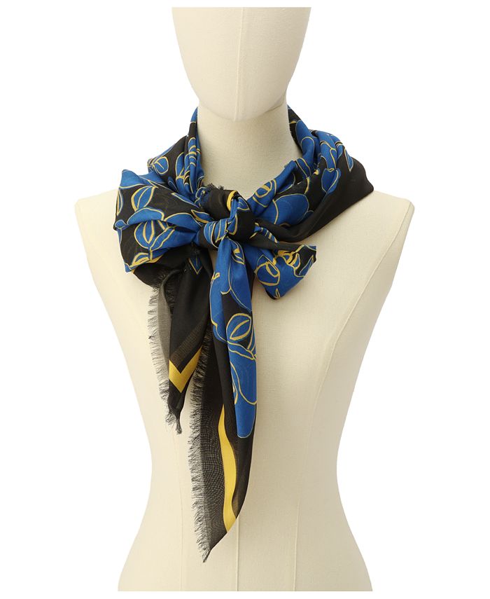 kate spade new york Women's Modern Floral Square Scarf - Macy's