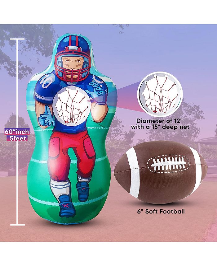 KOVOT Inflatable Football Target Set - Inflates to 5 Feet Tall! - Soft ...