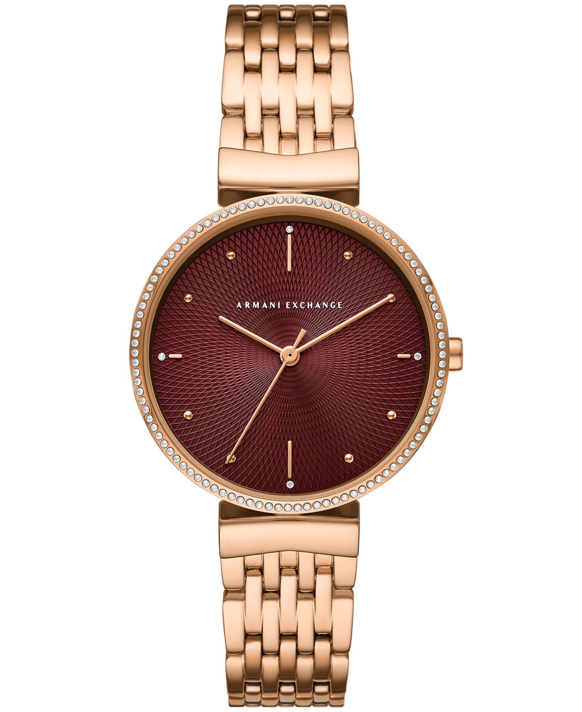 Click here for A|X Armani Exchange Womens Three-Hand Rose Gold-To... prices