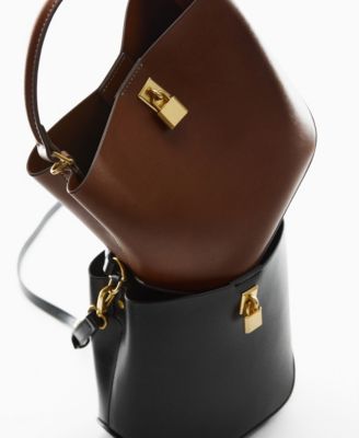 Women's Rear Padlock Detail Mini-Shopper Bag