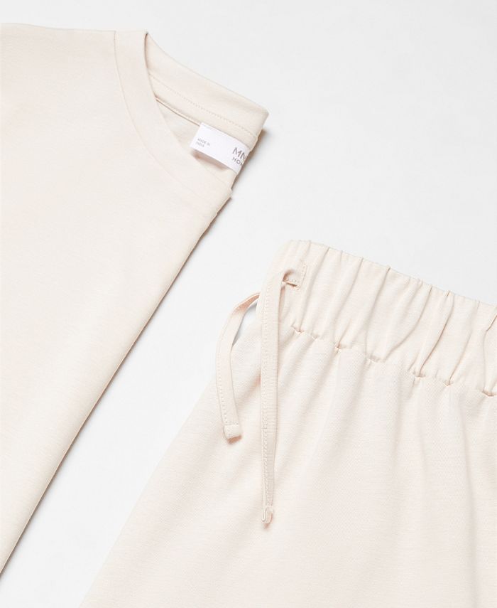 MANGO Women's Two-Piece Cotton Pajamas - Macy's