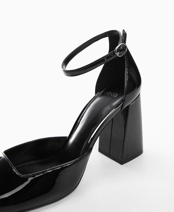 MANGO Women's Patent Leather-Effect Heeled Shoes - Macy's