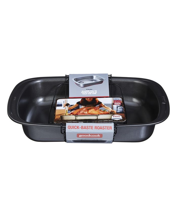 Good Cook Everyday Nonstick Quick-Baste Roasting Pan with Locking Rack ...