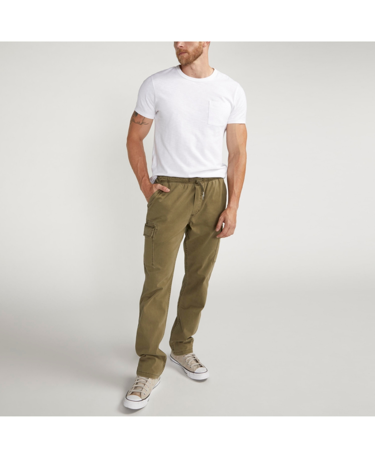 Click here for Silver Jeans Co. Mens Essential Twill Pull-On Carg... prices