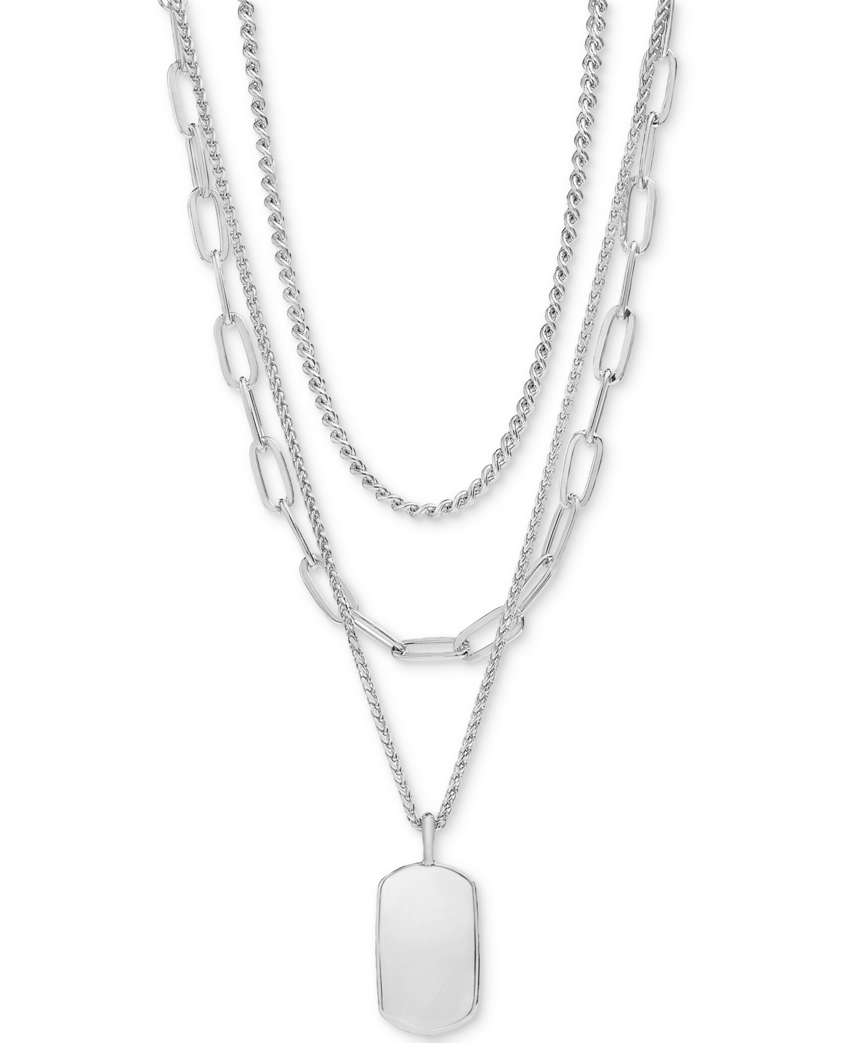 Click here for On 34th 3-Row Chain Pendant Necklace  16 to 19 + 2... prices