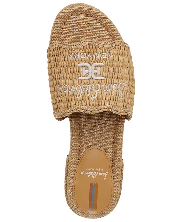 Sam Edelman Women's Evette Logo Slide Flat Sandals - Macy's