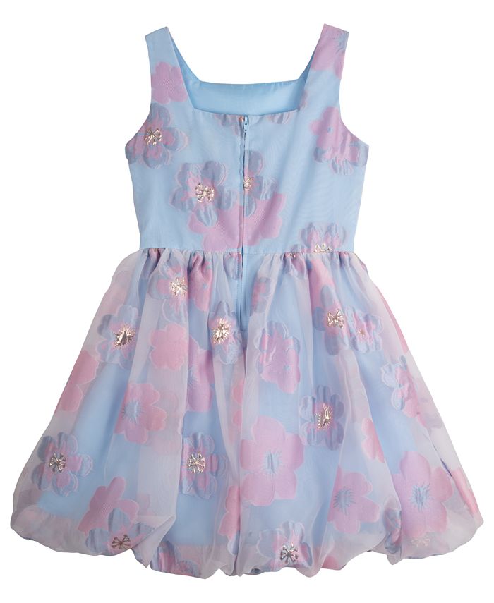 Rare Editions Big Girl Sleeveless Burnout Organza Social Dress - Macy's