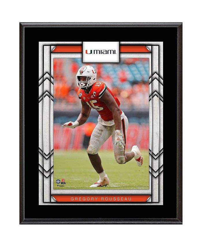 Fanatics Authentic Greg Rousseau Miami Hurricanes 10.5" x 13" Sublimated Player Plaque - Macy's