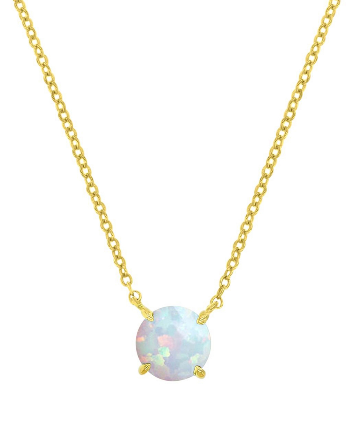 Click here for Lab-Grown Opal Round Cut Solitaire 18 Pendant Neck... prices