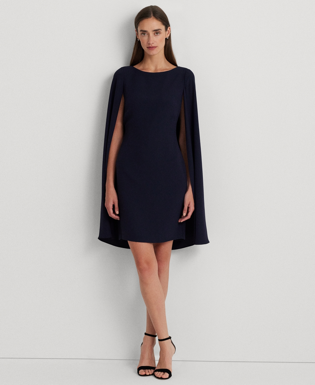 Click here for Lauren Ralph Lauren Womens Georgette Cape Dress -... prices