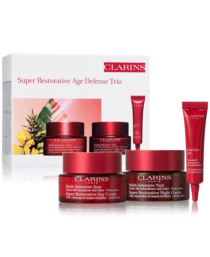 Clarins 3-Pc. Limited-Edition Super Restorative Day & Night Skincare Set - Macy's