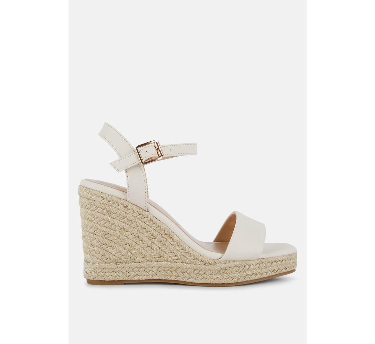 Click here for Augie Woven Wedge Sandals - Ecru prices