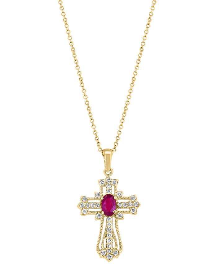 EFFY Collection EFFY® Ruby (1/2 ct. t.w.) & Diamond (1/2 ct. t.w ...
