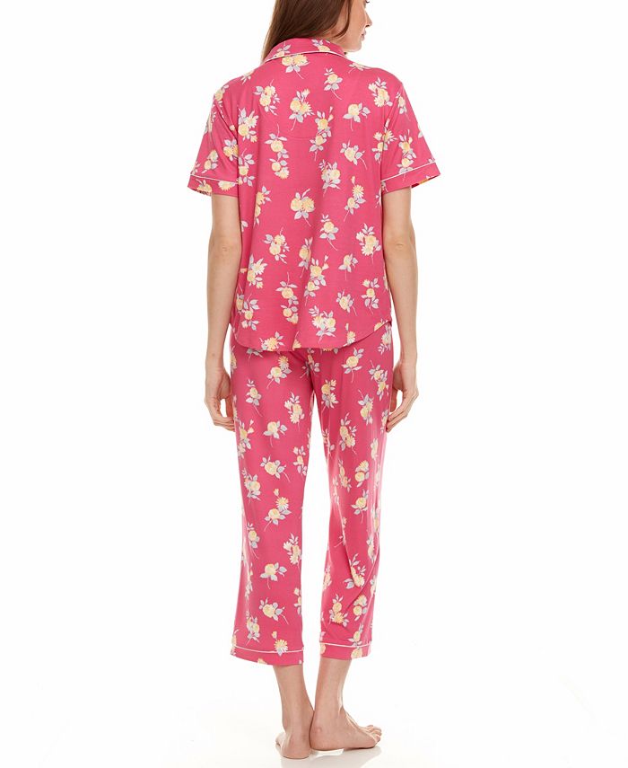 Flora by Flora Nikrooz Women's Annie Printed Capri Pajama Set - Macy's