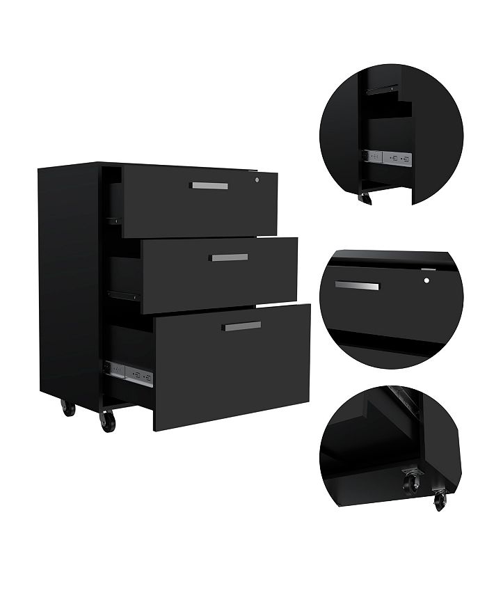 Simplie Fun Storage Cabinet - Superior Top, Drawer Base Cabinet, Three ...