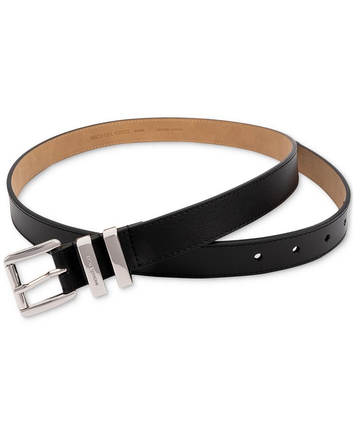 Michael Kors Women's Leather Metal-Loop Belt - Macy's