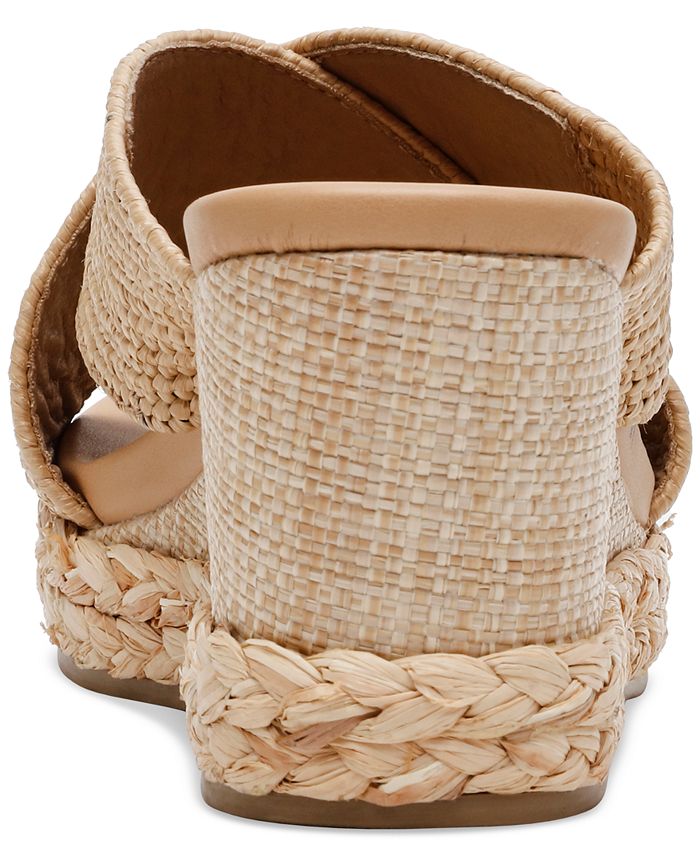 DV Dolce Vita Women's Erial Crossband Raffia Wedge Sandals - Macy's