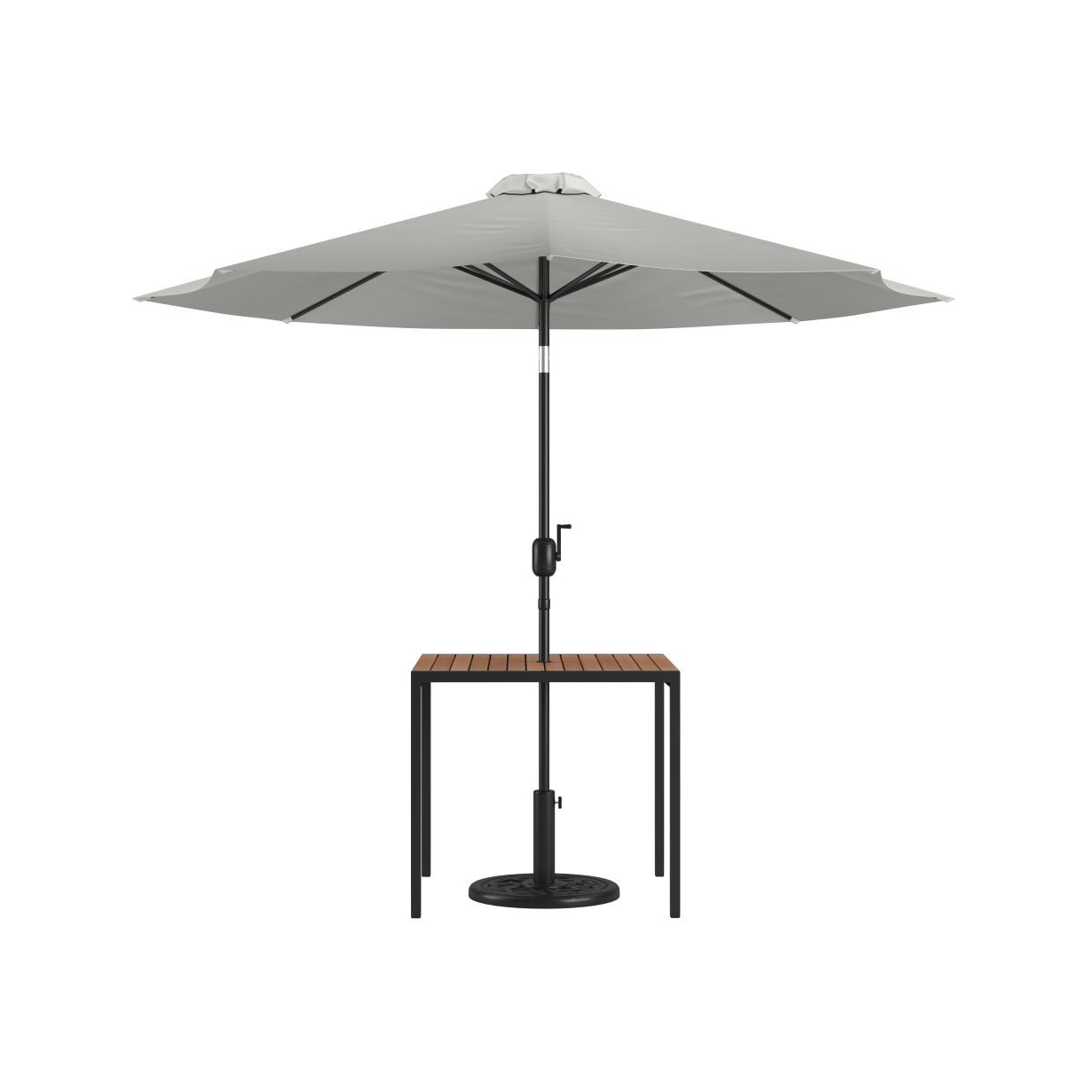 Click here for Square Faux Teak Outdoor Dining Table With Powder... prices