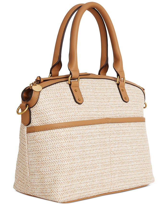 Style & Co Medium Straw Dome Satchel, Created for Macy's - Macy's