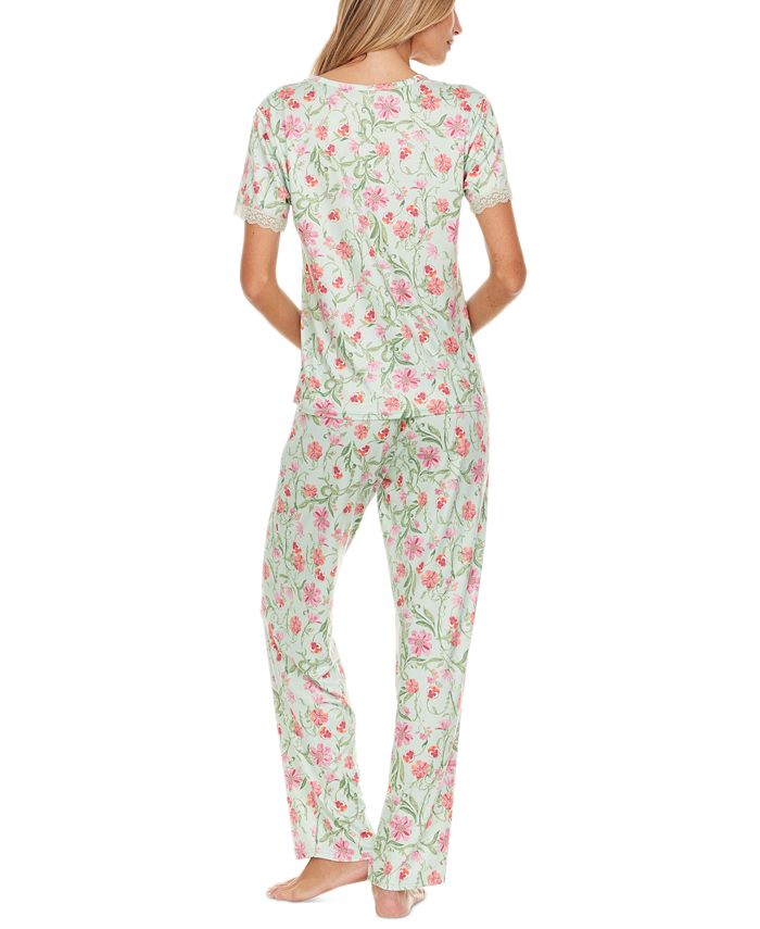 Flora by Flora Nikrooz Women's 2-Pc. Jody Floral Pajamas Set - Macy's