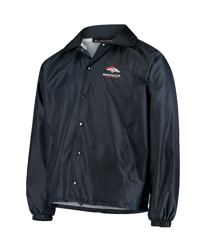 Dunbrooke Men's Navy Denver Broncos Coaches Classic Raglan Full-Snap Windbreaker Jacket - Macy's