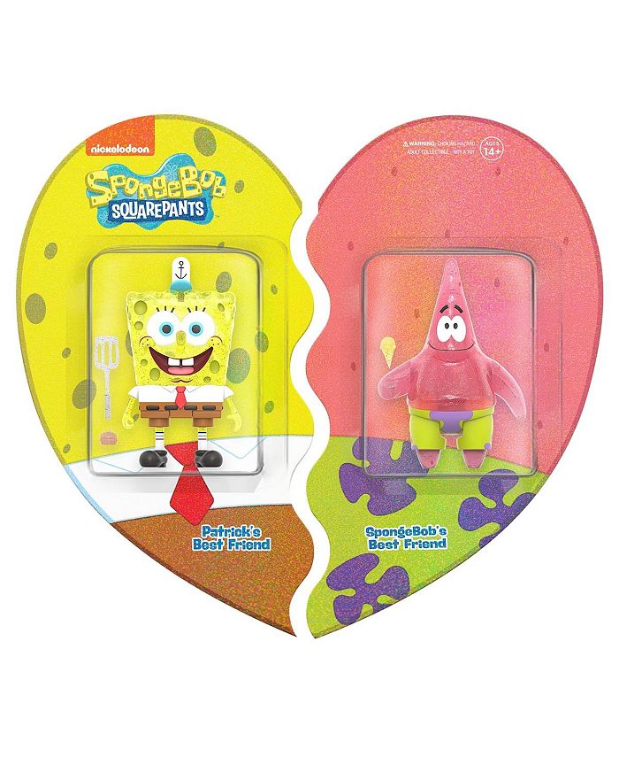 Super 7 SpongeBob SquarePants SpongeBob And Patrick BFF 2-Pack (Glitter ...