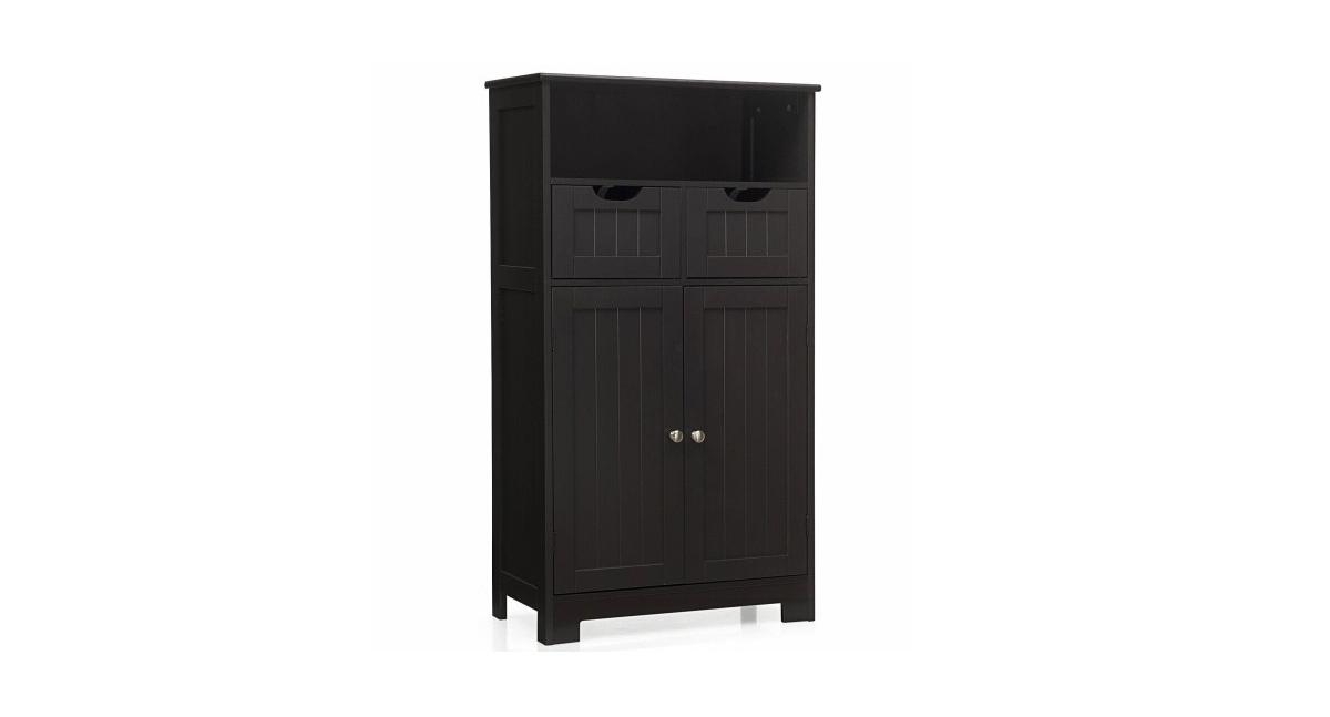 Click here for Wooden Bathroom Side Cabinet with 2 Drawers and 2... prices