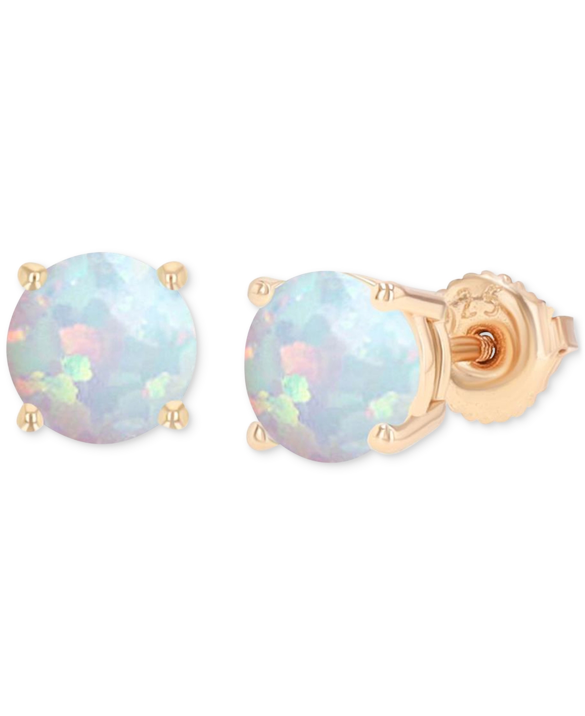 Click here for Lab-Grown Opal Round Screw Back Stud Earrings (5/8... prices